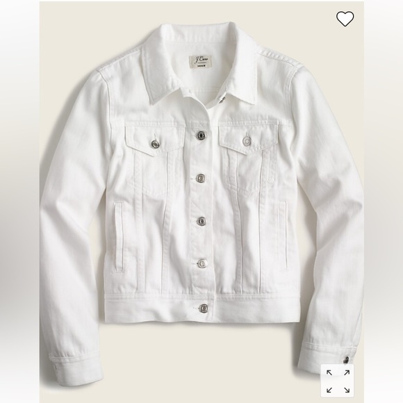 J. Crew | Jackets & Coats | Nwt Jcrew White Denim Jean Jacket S | Poshmark